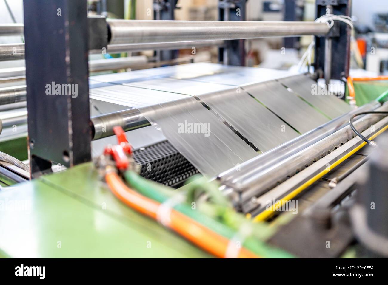 production of plastic bags in the factory Stock Photo - Alamy