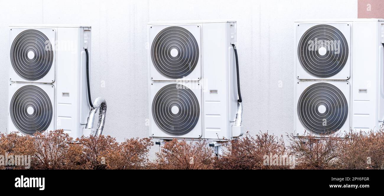 heat pumps for heating and water heating in buildings Stock Photo - Alamy