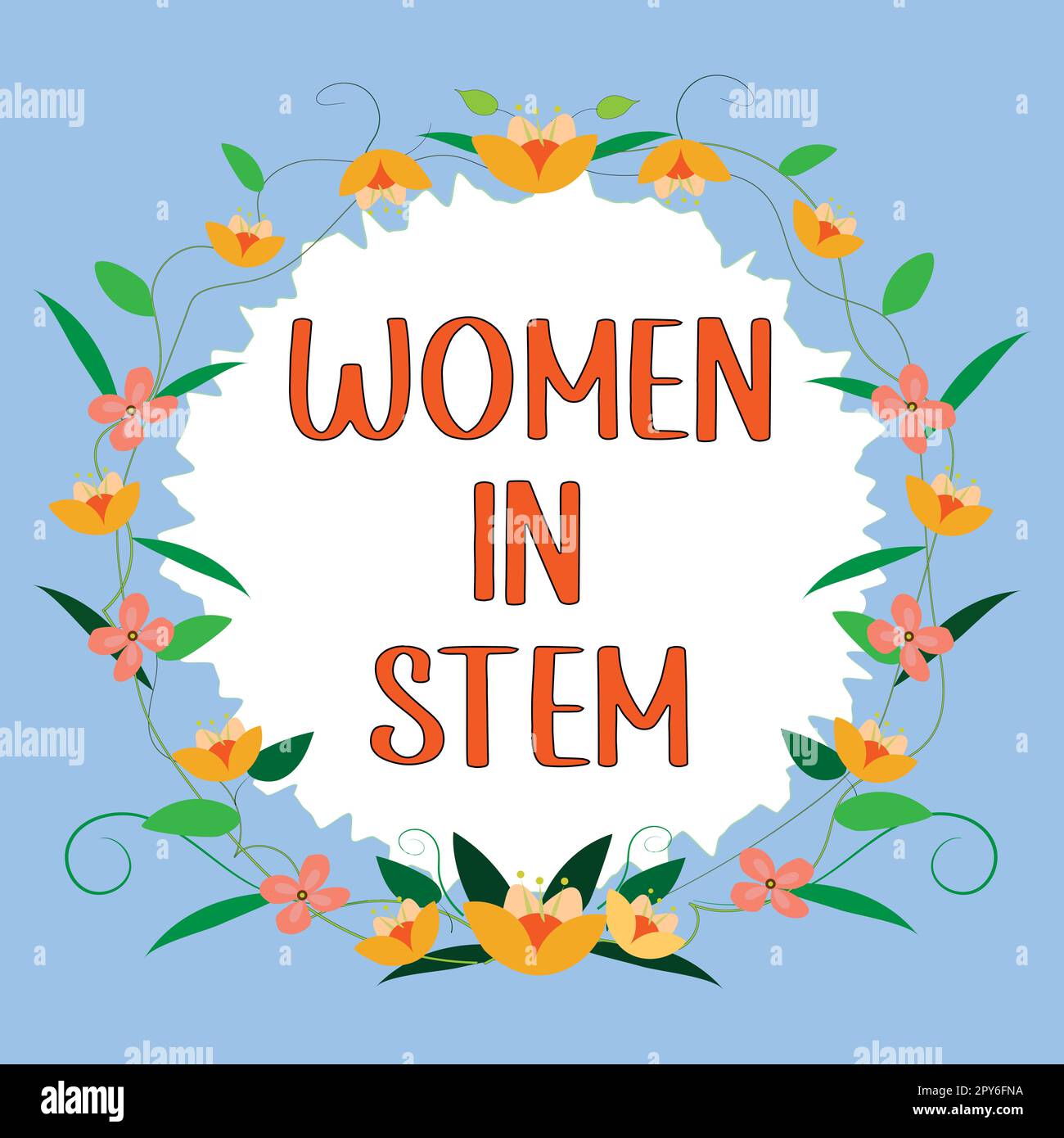 Text caption presenting Women In Stem. Business idea Science Technology ...