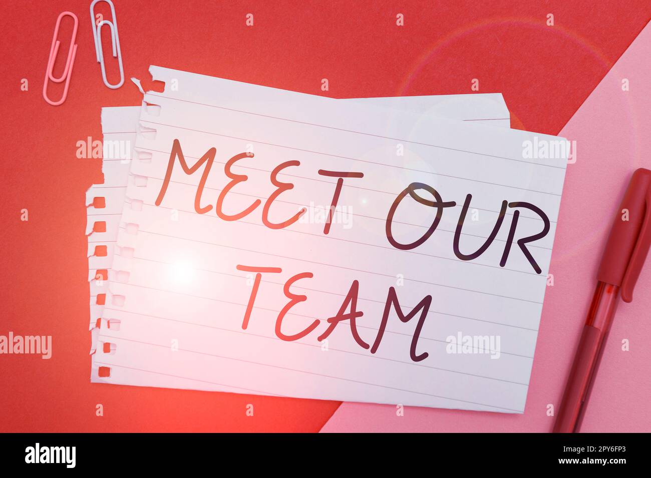 Conceptual display Meet Our Team. Business overview introducing another ...