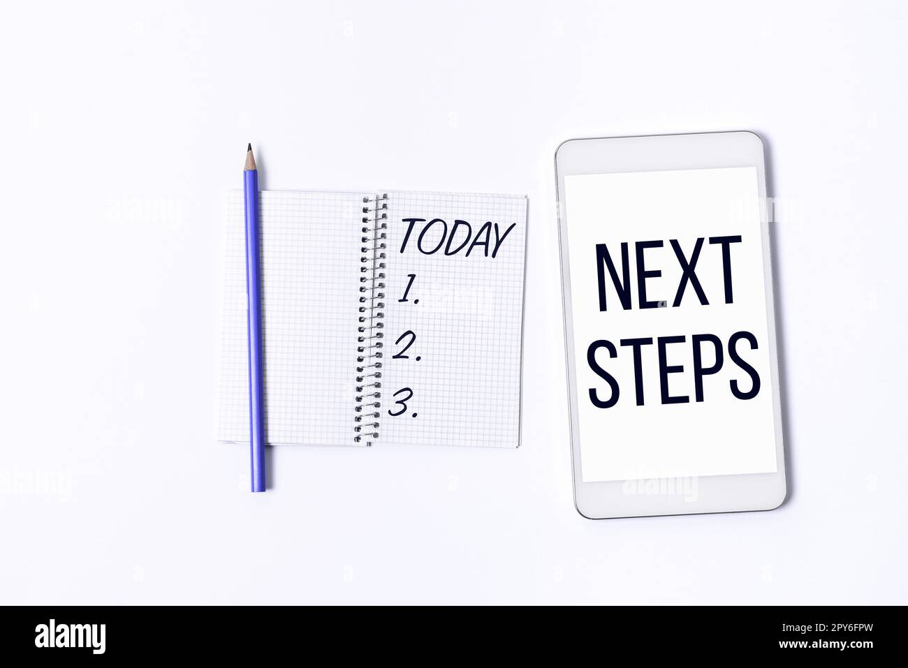 Conceptual display Next Steps. Business showcase numper of process ...