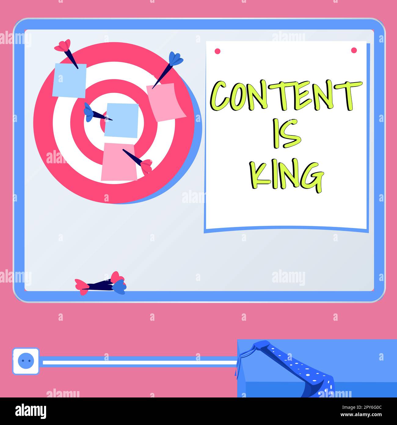 Inspiration showing sign Content Is King. Word for Content is the heart ...