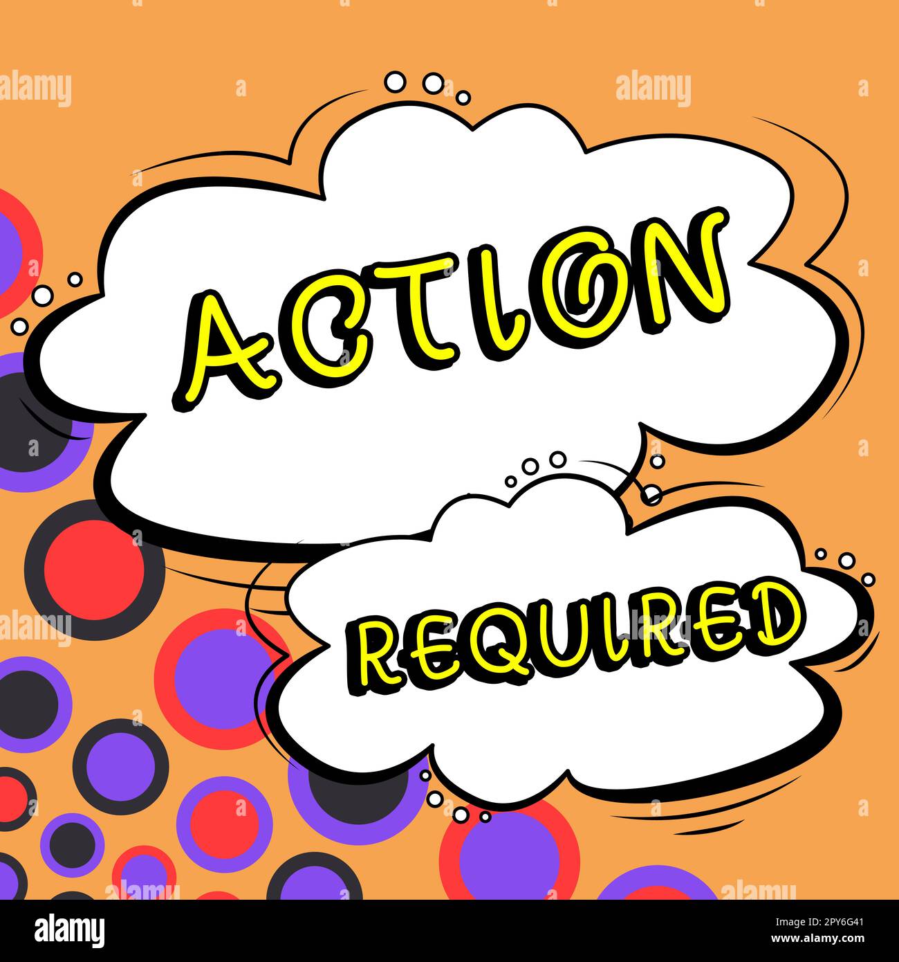 Hand writing sign Action Required. Business overview Regard an action ...