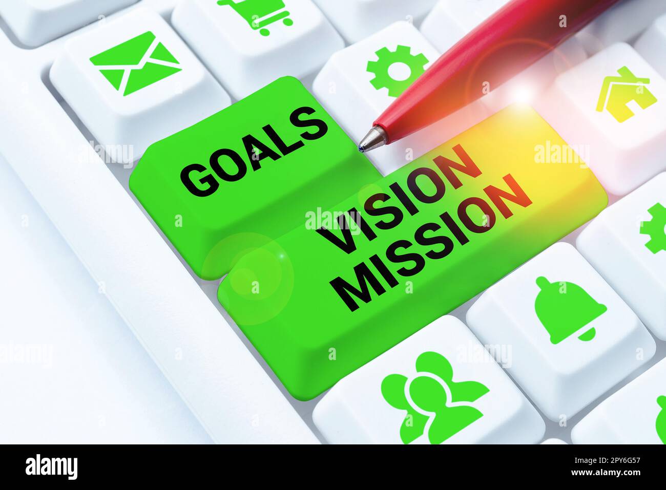 Inspiration showing sign Goals Vision Mission. Word Written on ...