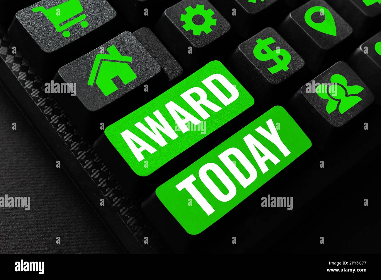 Text caption presenting Award. Business idea Prize and other mark of ...