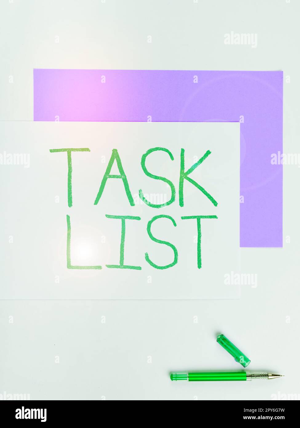 Handwriting text Task List. Internet Concept Planification reminder ...