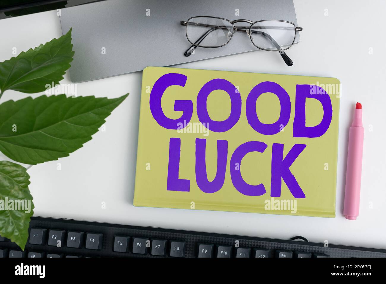 Text sign showing Good Luck. Business approach A positive fortune or a ...