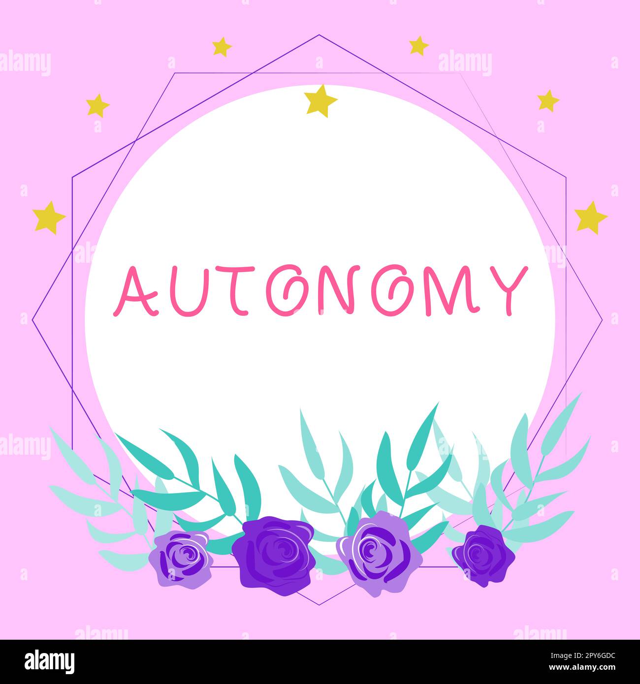 Writing displaying text Autonomy. Word Written on vehicle that can guide itself without human ...