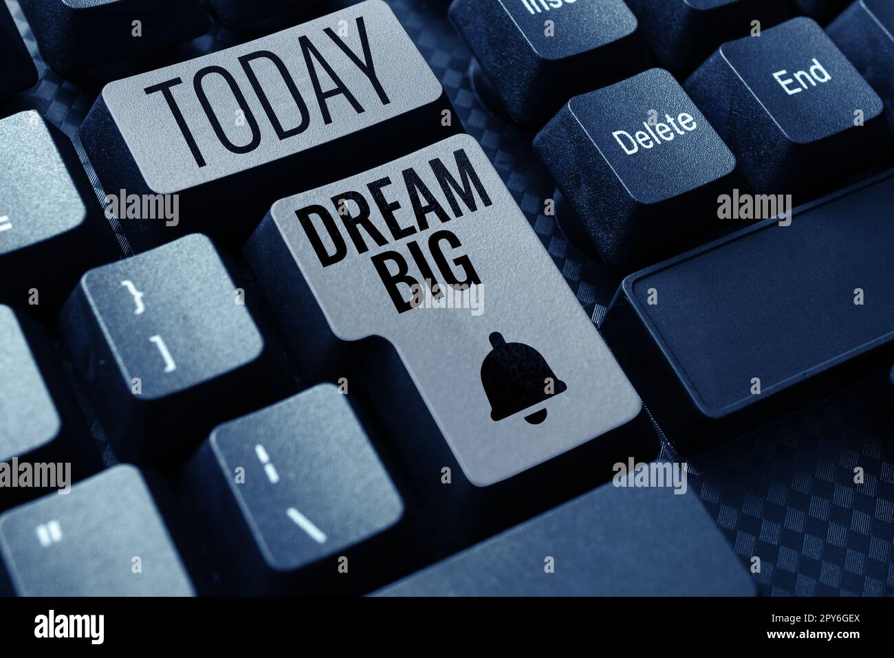 Conceptual caption Dream Big. Business approach To think of something ...