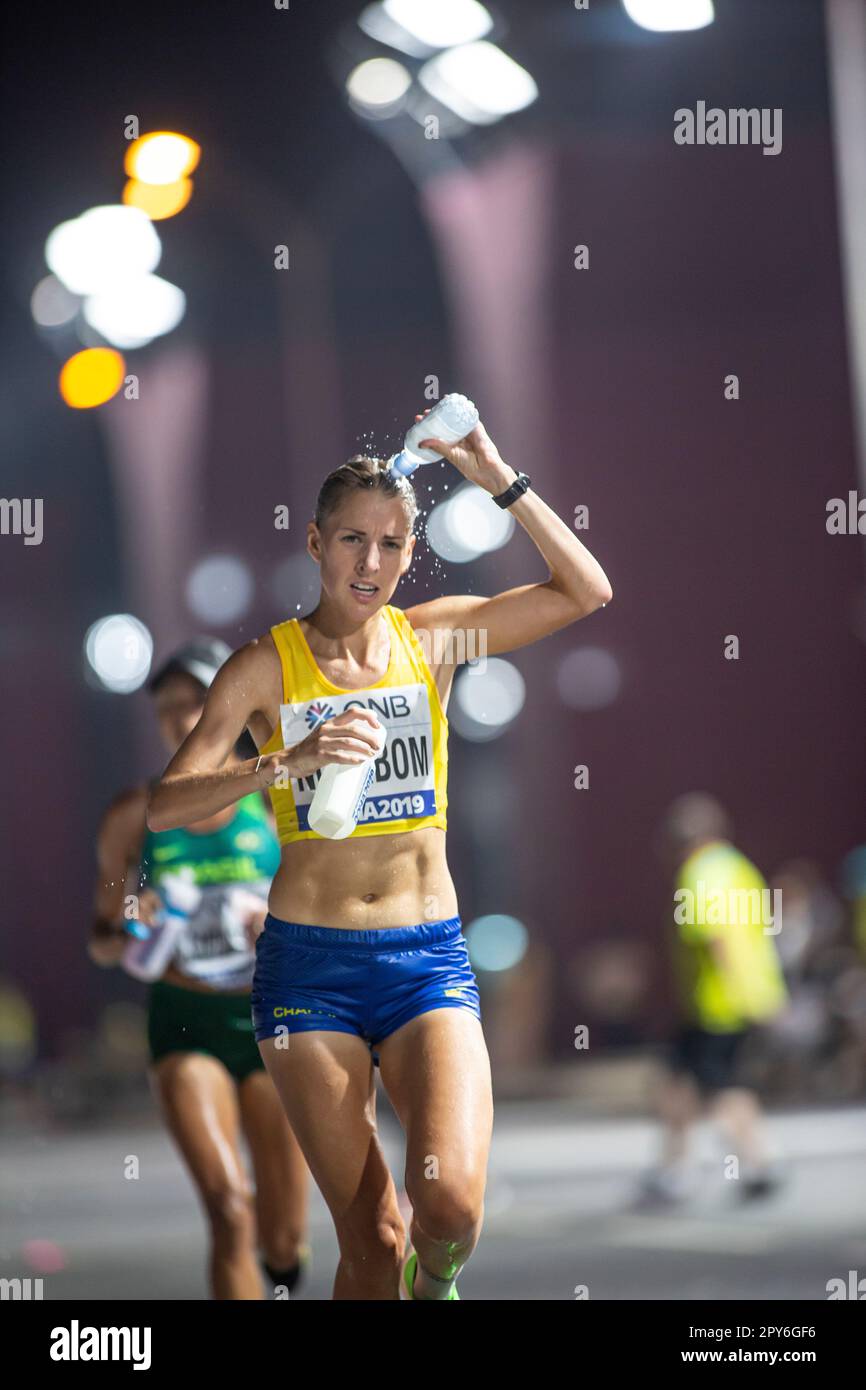 Cecilia Norrbom participating in the Doha 2019 World Athletics ...