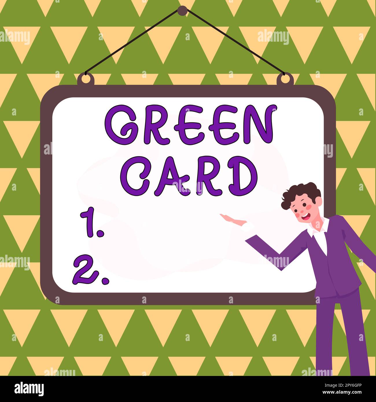 Conceptual caption Green Card. Conceptual photo permit allowing a ...