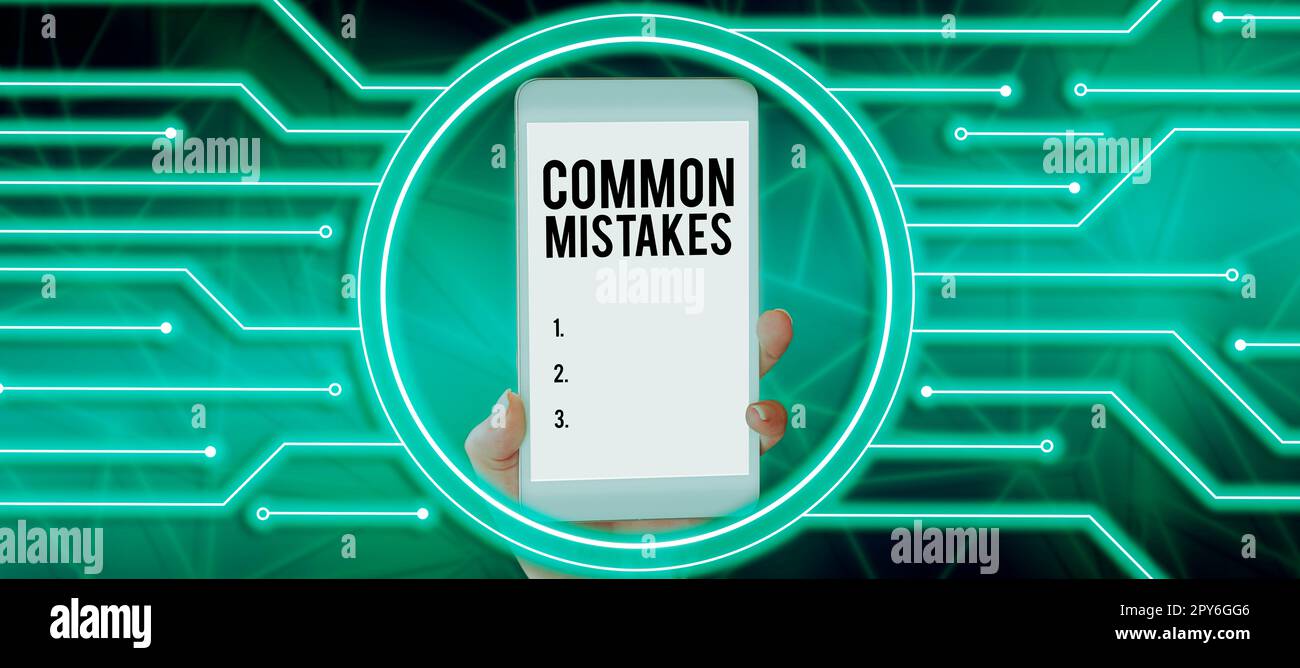 Conceptual display Common Mistakes. Internet Concept actions that are ...