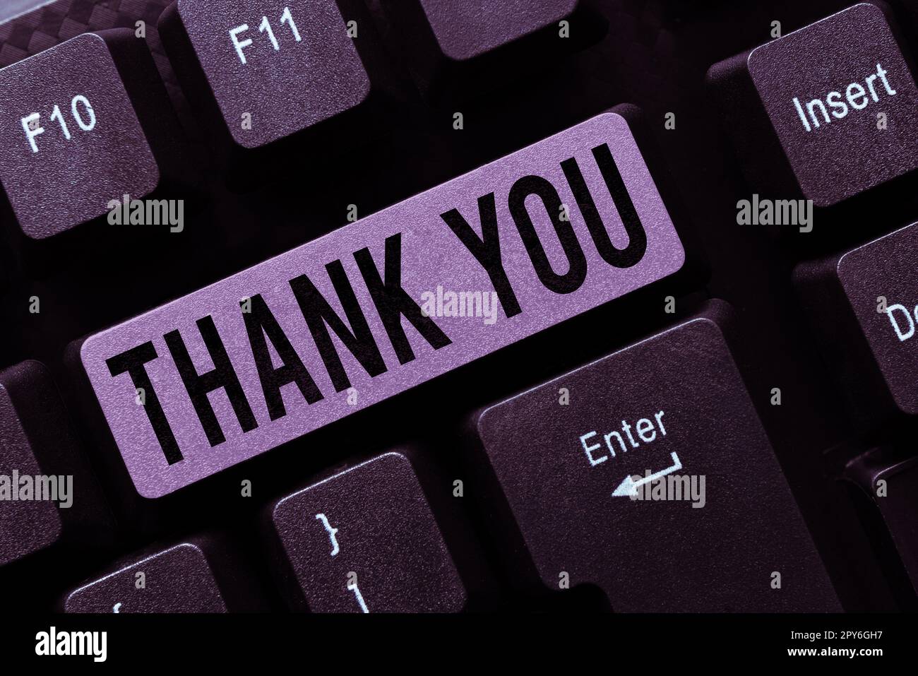 Conceptual display Thank You. Concept meaning replaying on something ...