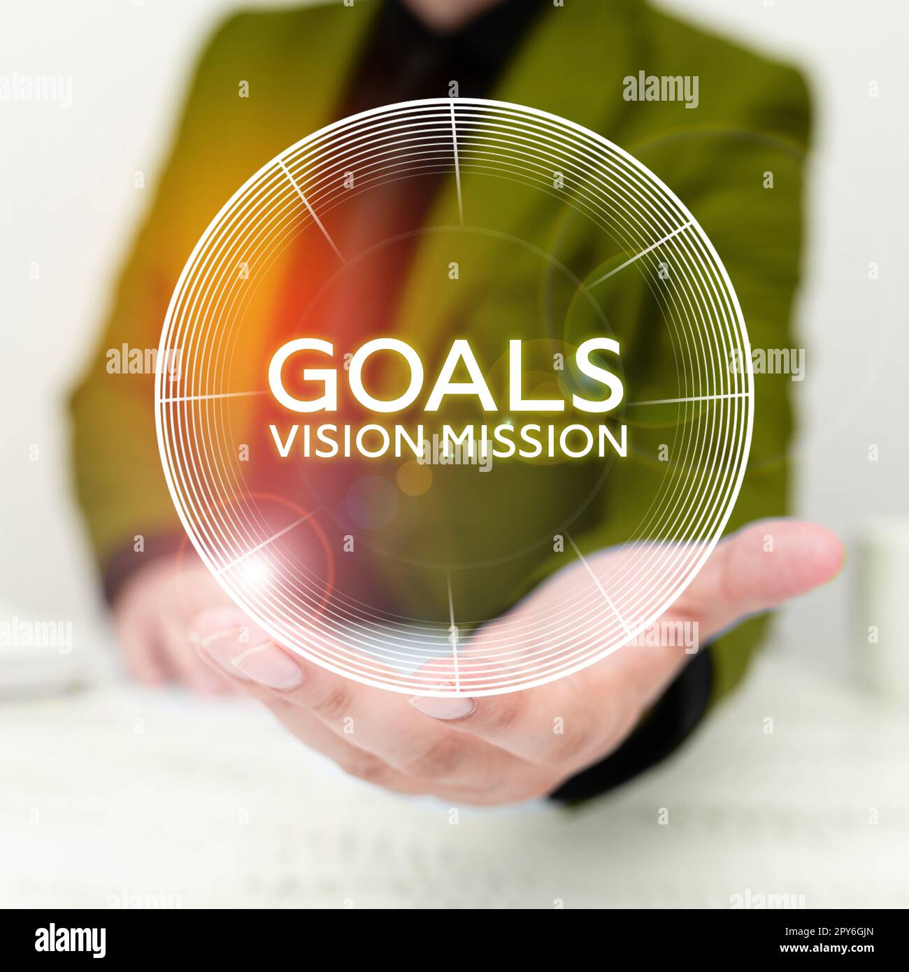 Conceptual display Goals Vision Mission. Concept meaning practical ...