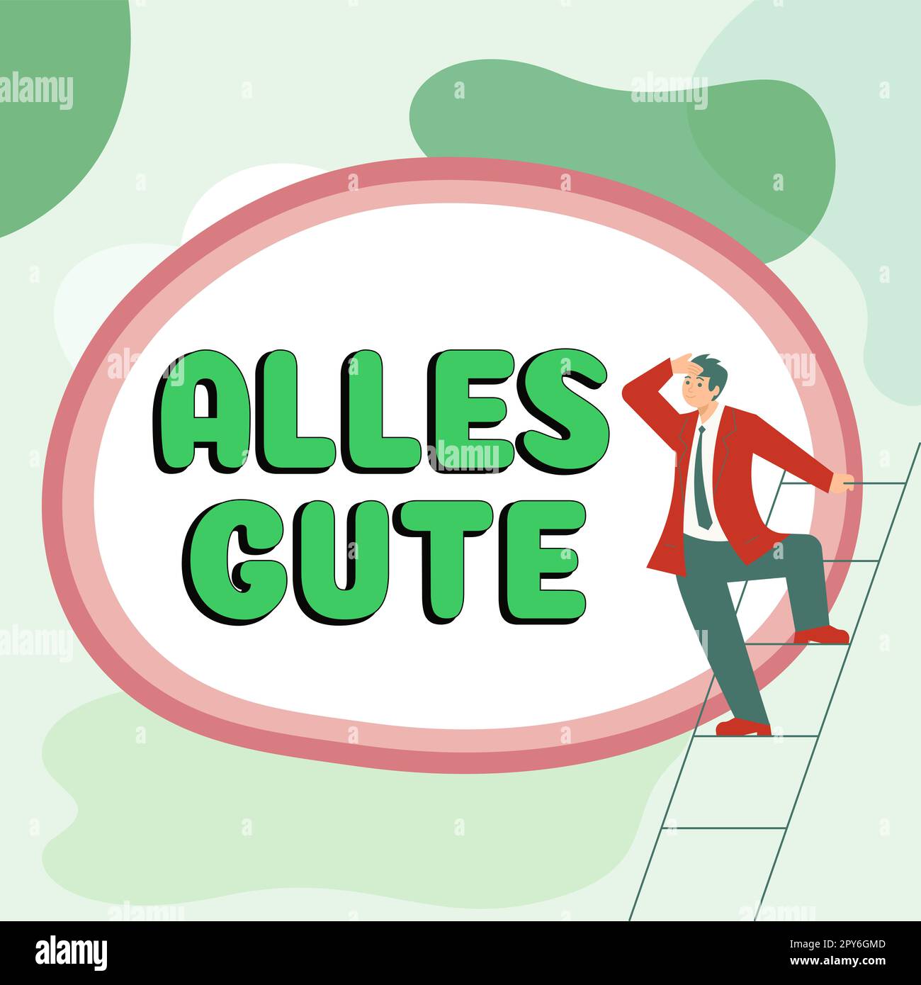 Writing displaying text Alles Gute. Business overview german ...
