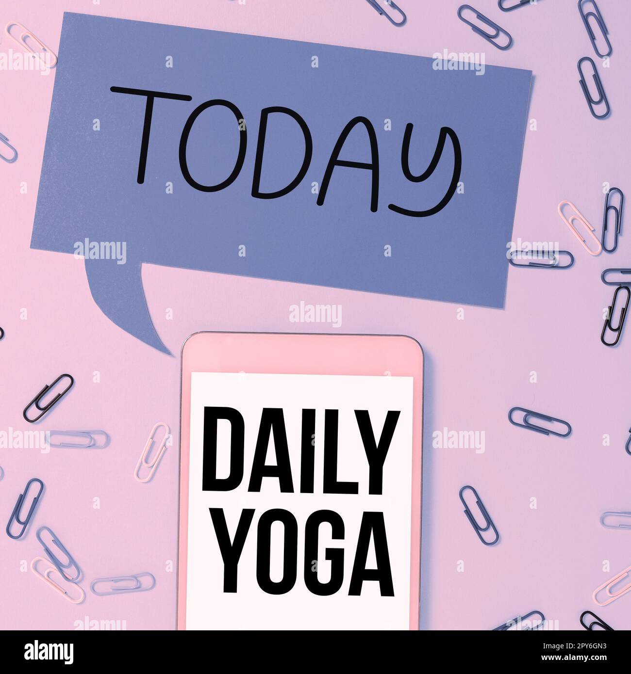 Writing displaying text Daily Yoga. Business showcase series of Yoga ...