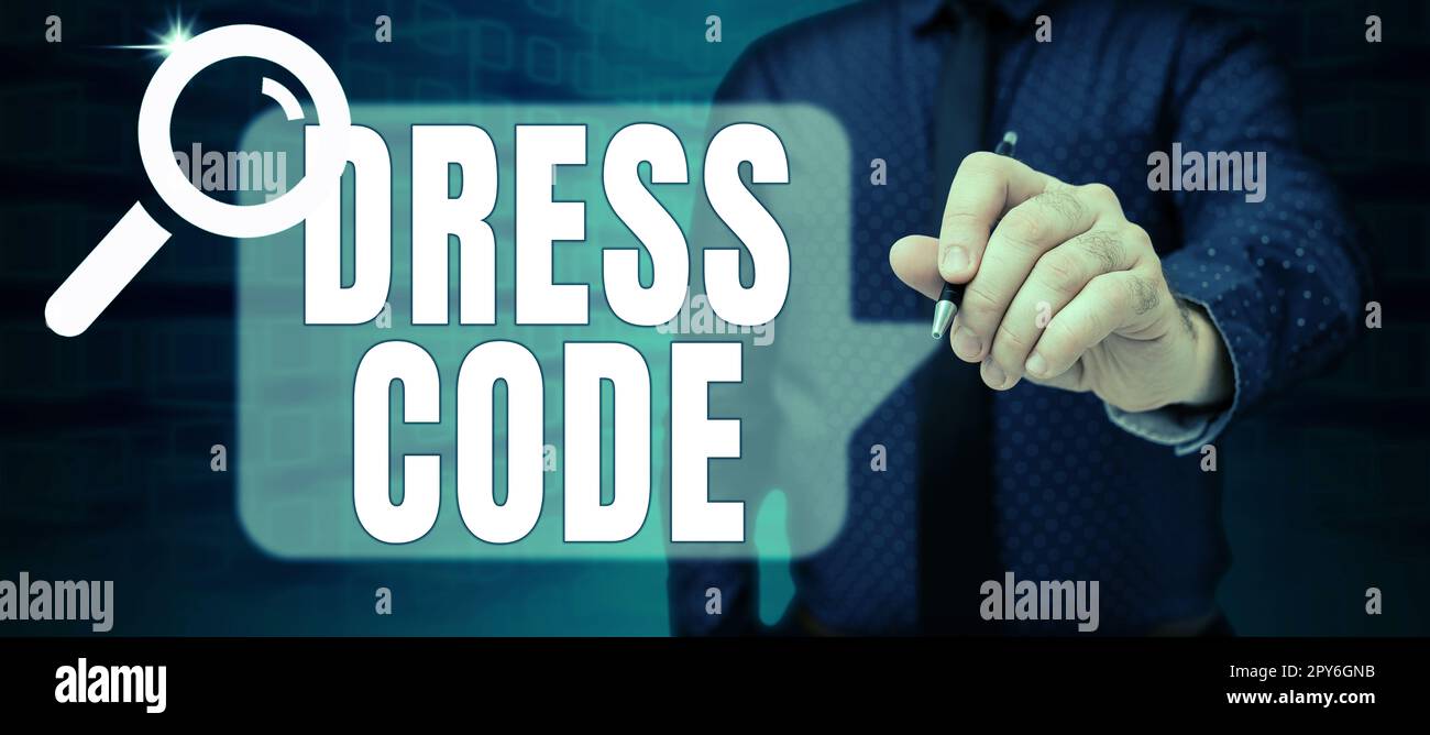 Dress code sign hi-res stock photography and images - Alamy