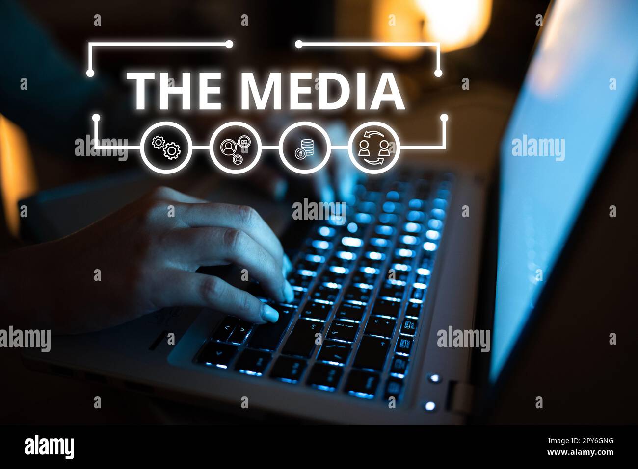 Handwriting text The Media. Business overview main means of mass ...