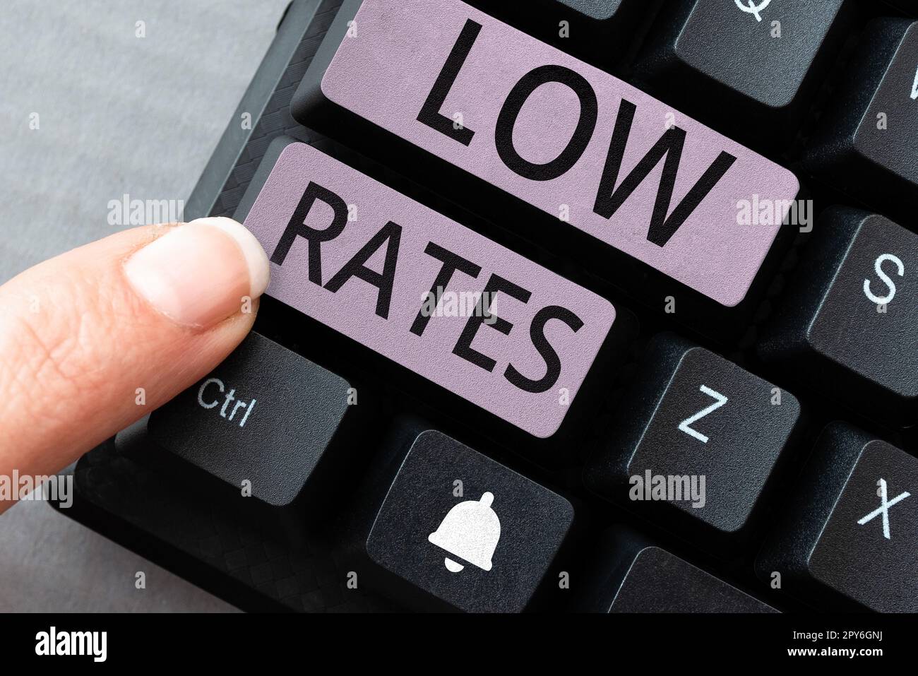 Text showing inspiration Low Rates. Business concept A cost of an item ...
