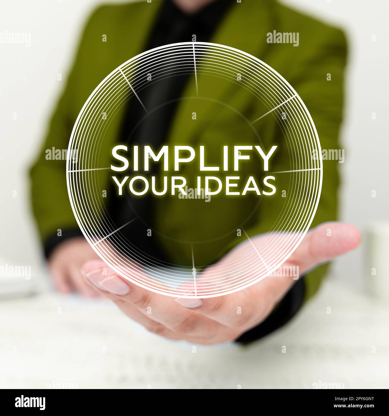 Conceptual display Simplify Your Ideas. Business showcase make simple ...