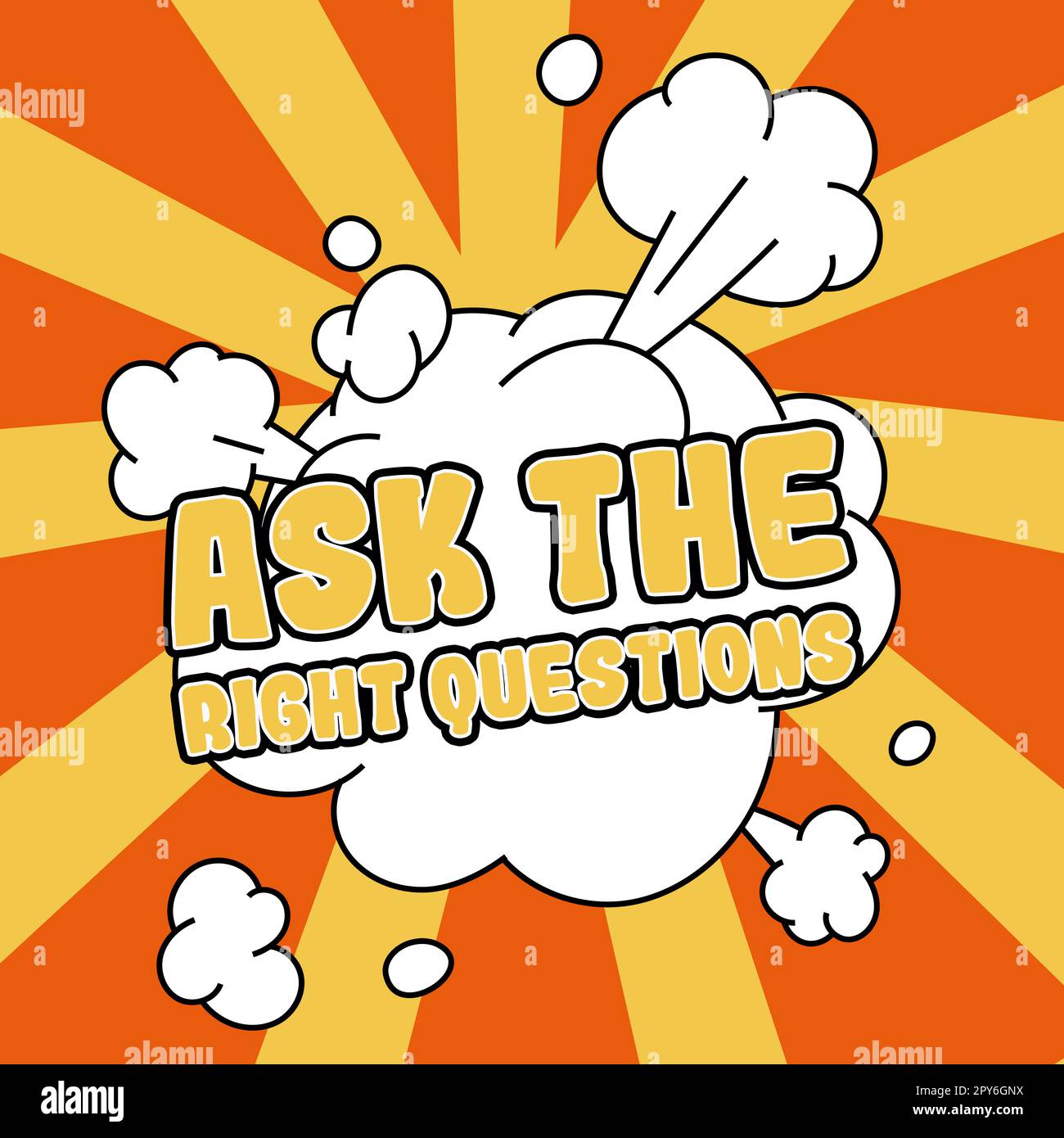 Text showing inspiration Ask The Right Questions. Business concept Look ...