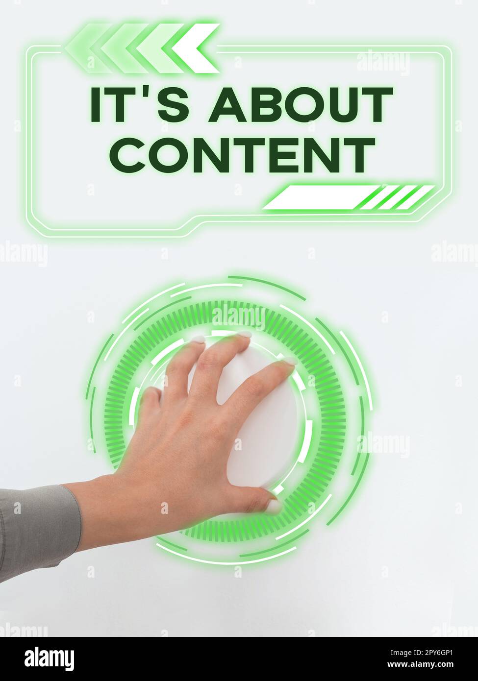 Text caption presenting It's About Content. Business overview crucial ...