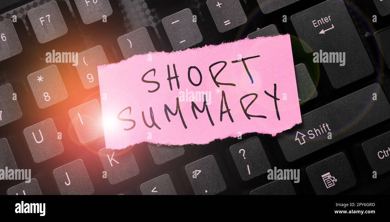 Text caption presenting Short Summary. Business idea Brief statement of ...