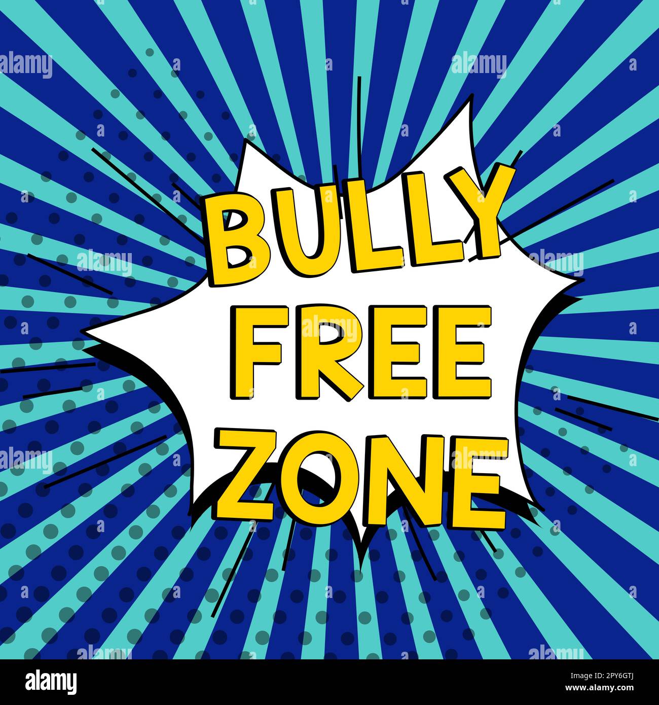 Hand writing sign Bully Free Zone. Business overview Be respectful to ...