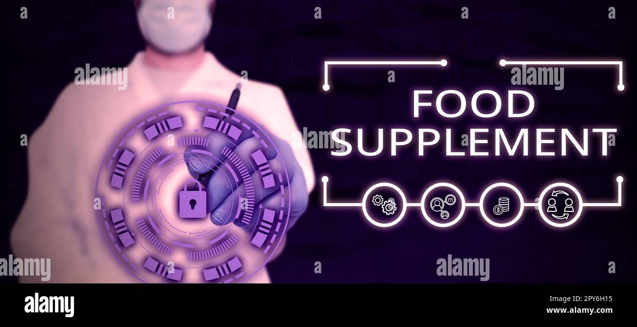 Handwriting text Food Supplement. Word for Conditions and practices ...