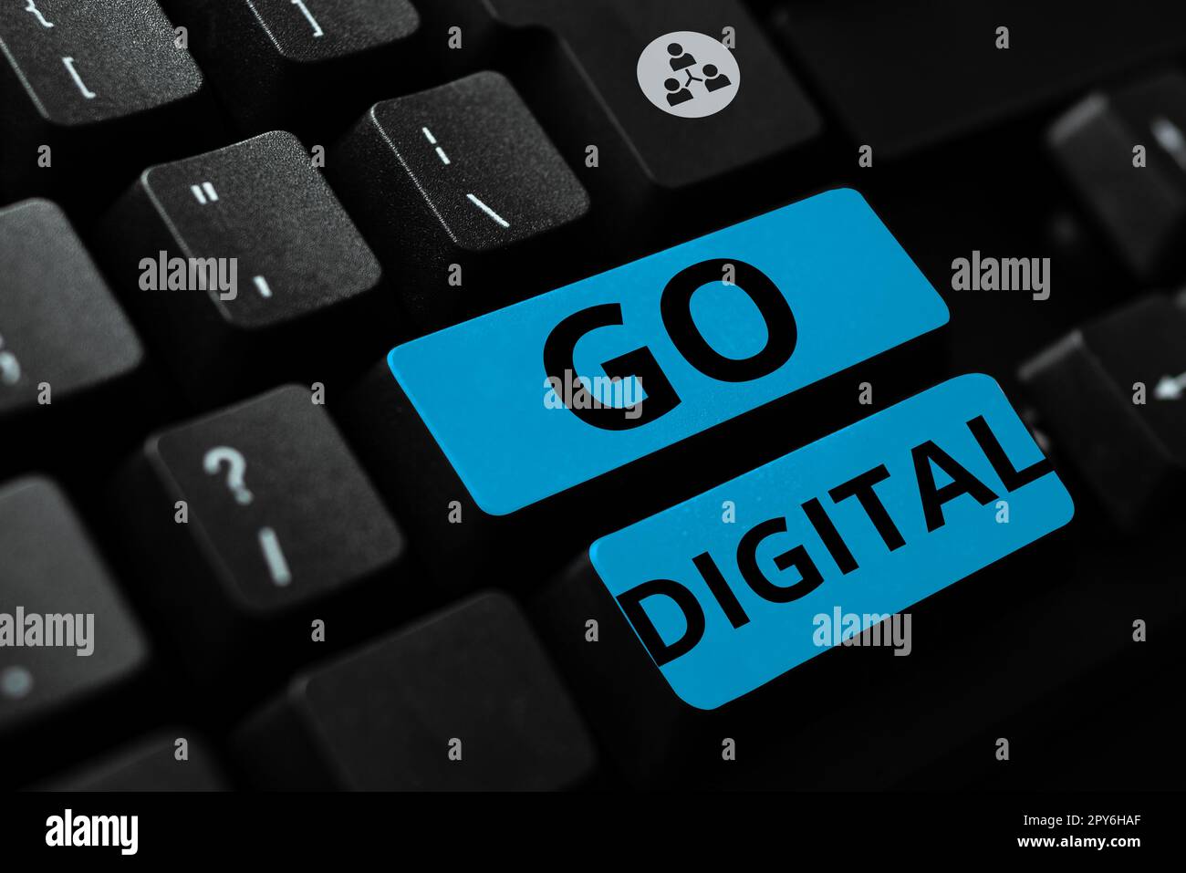 Text showing inspiration Go Digital. Word for Working over the internet ...