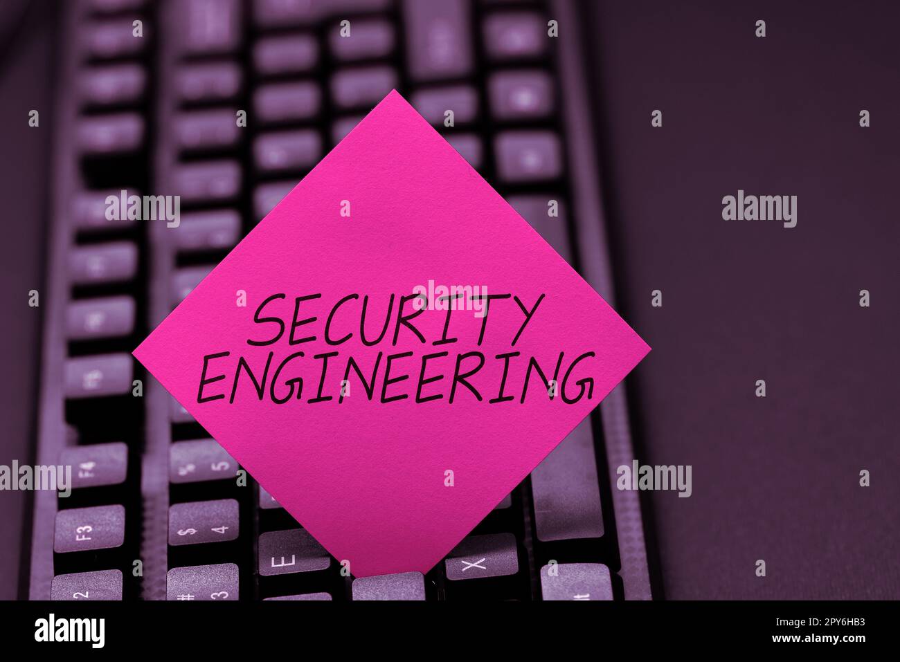 Handwriting text Security Engineering. Business idea focus on the ...