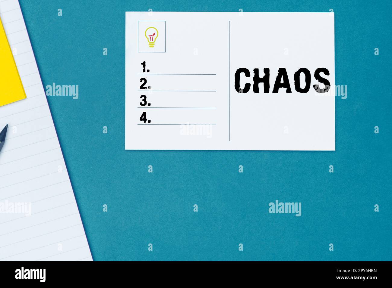 Text sign showing Chaos. Business concept Complete disorder and great ...