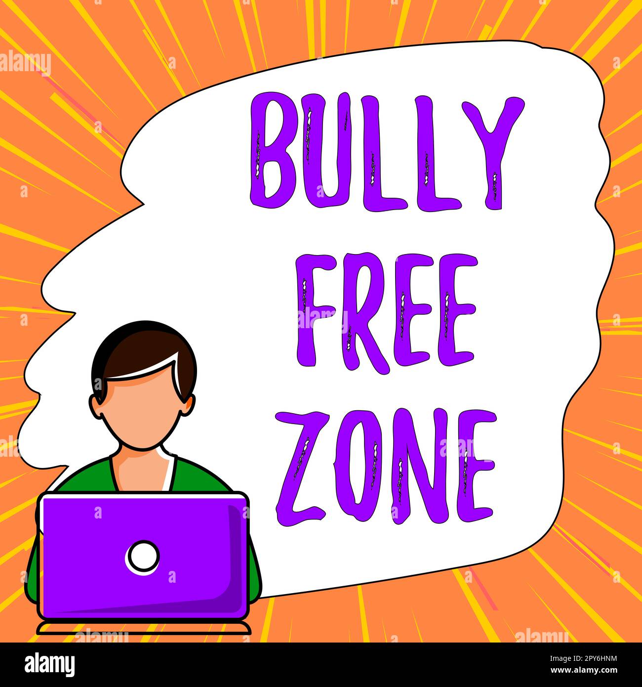 Conceptual display Bully Free Zone. Business overview Be respectful to ...
