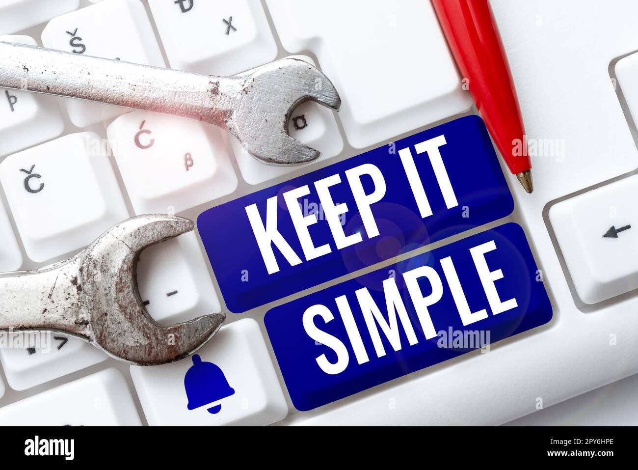 Text sign showing Keep It Simple. Business approach Easy to toss around ...