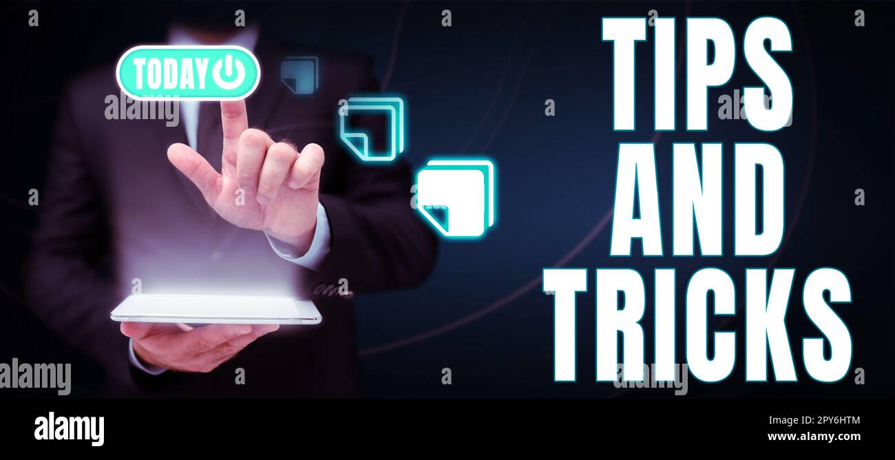 Conceptual caption Tips And Tricks. Business approach helpful advices ...