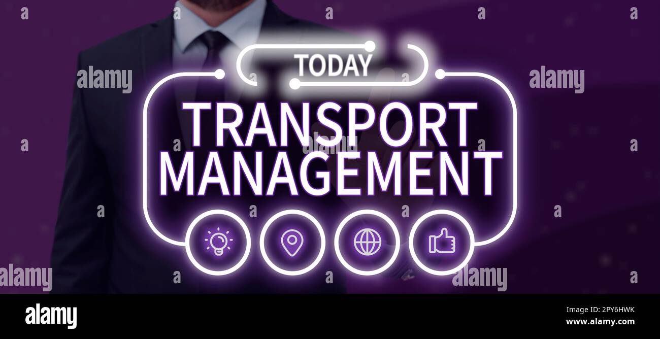 Text showing inspiration Transport Management. Word for managing aspect ...