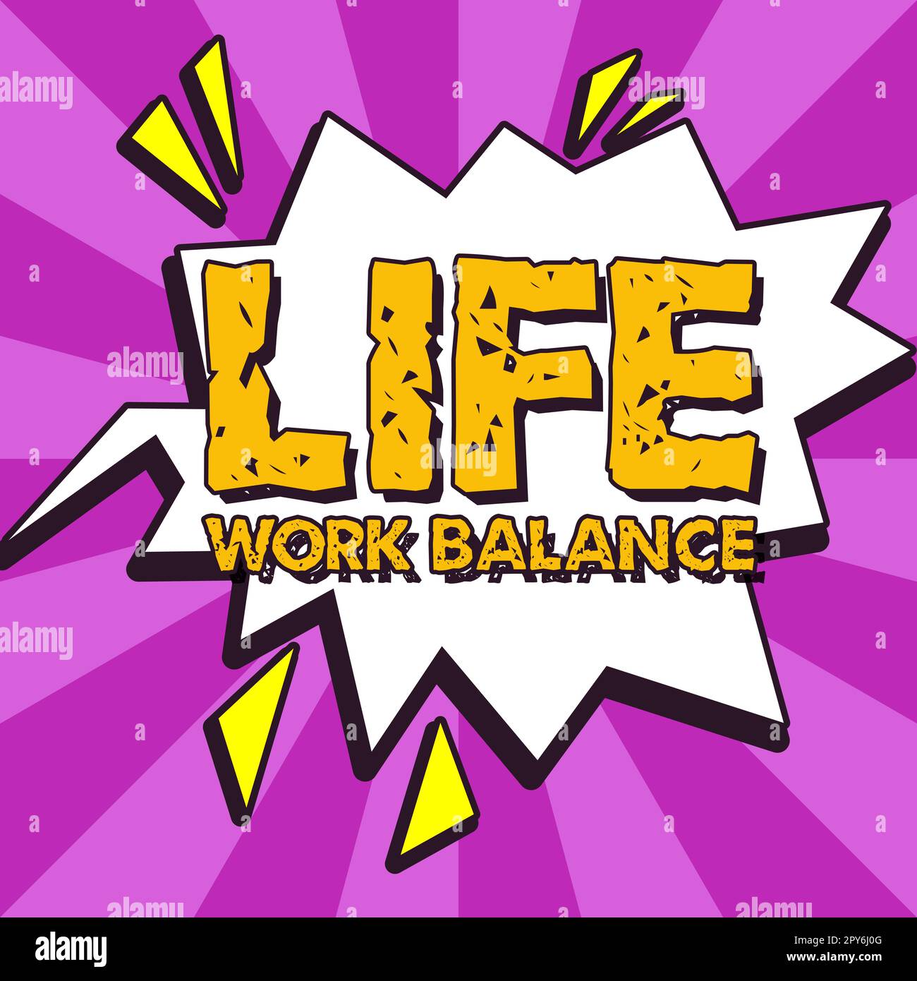 Sign displaying Life Work Balance. Business overview stability person ...