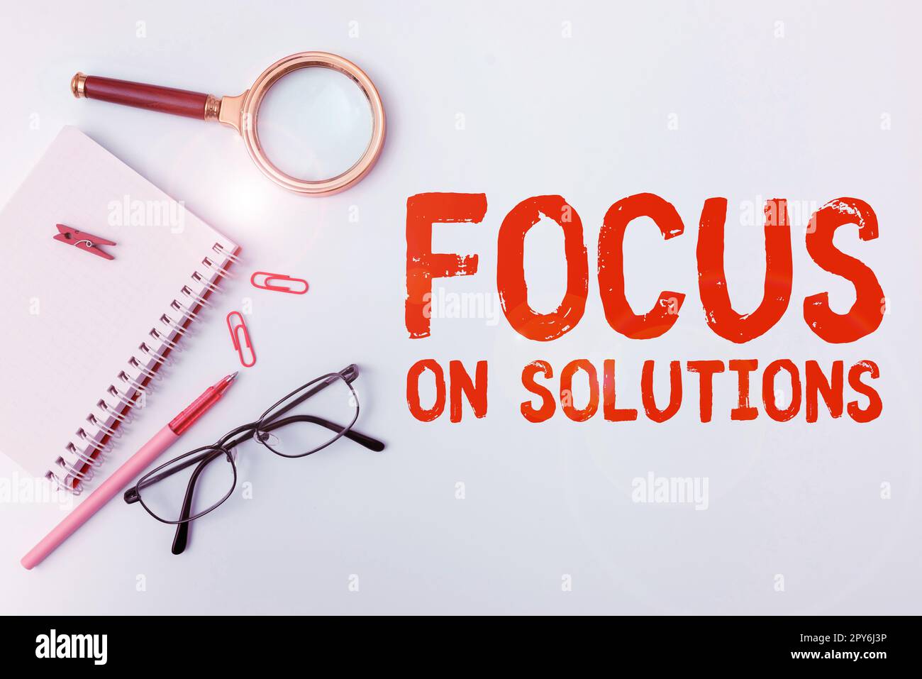 Inspiration showing sign Focus On Solutions. Business approach powerful practical way to achieve ...