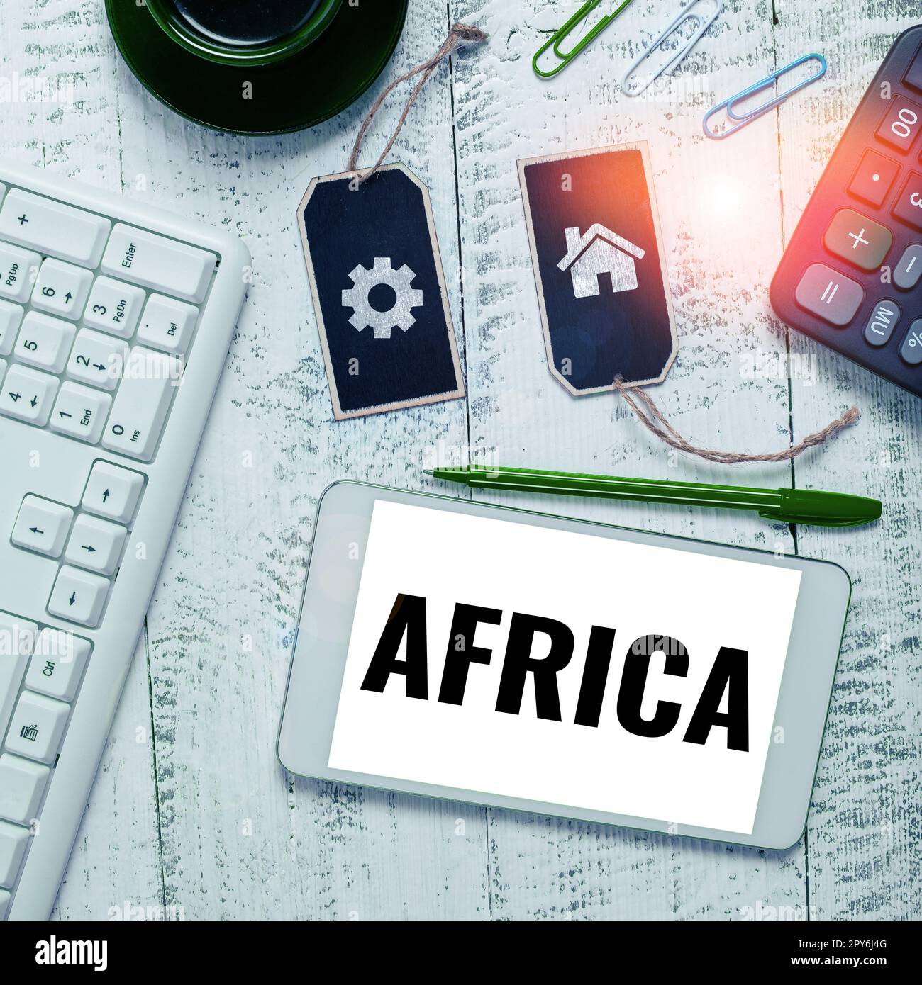 Text caption presenting Africa. Business overview worlds second largest ...