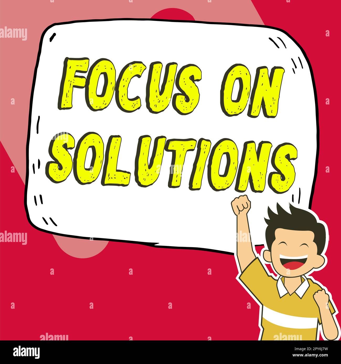 Text showing inspiration Focus On Solutions. Concept meaning powerful ...
