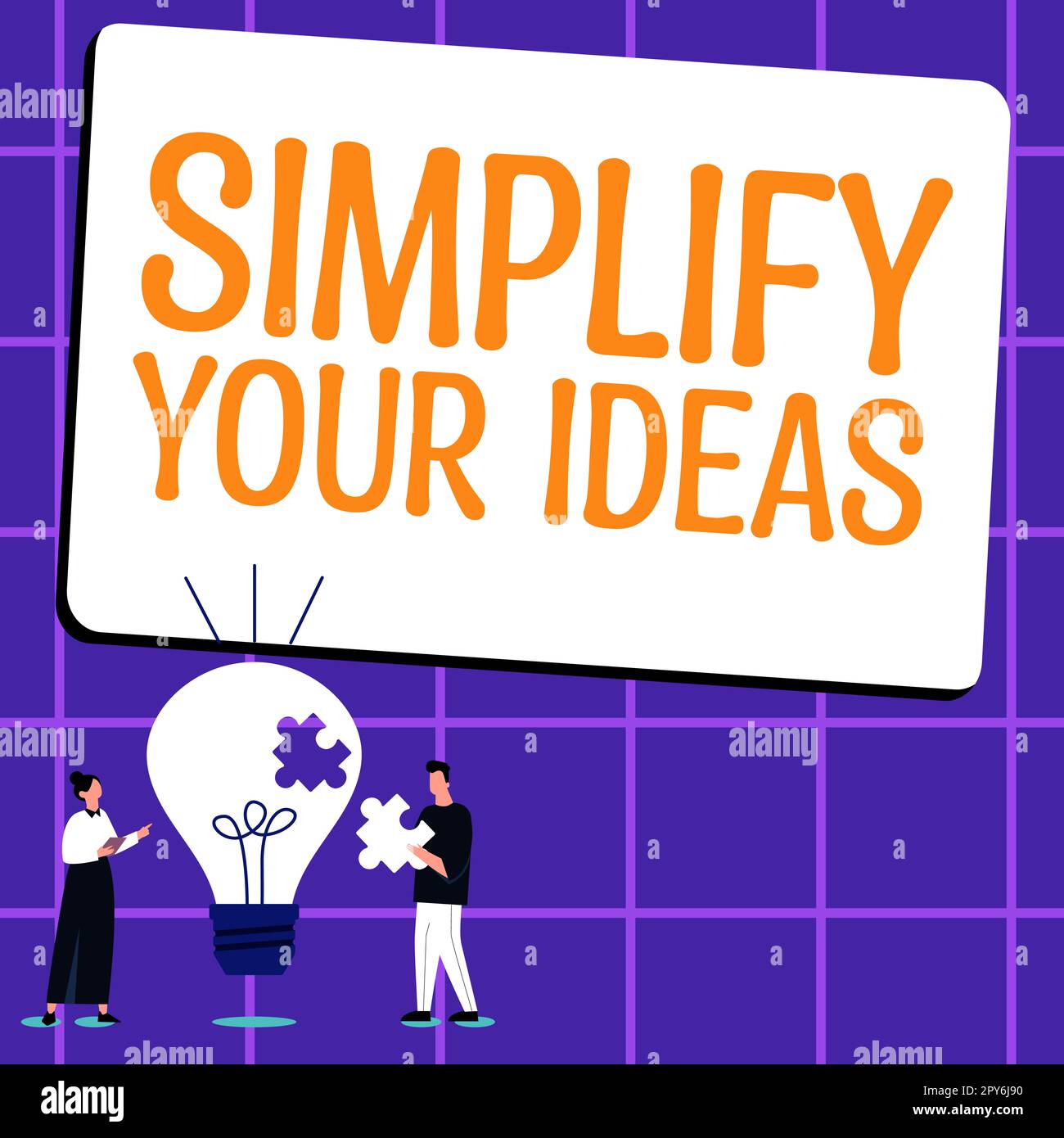 Conceptual display Simplify Your Ideas. Business showcase make simple ...
