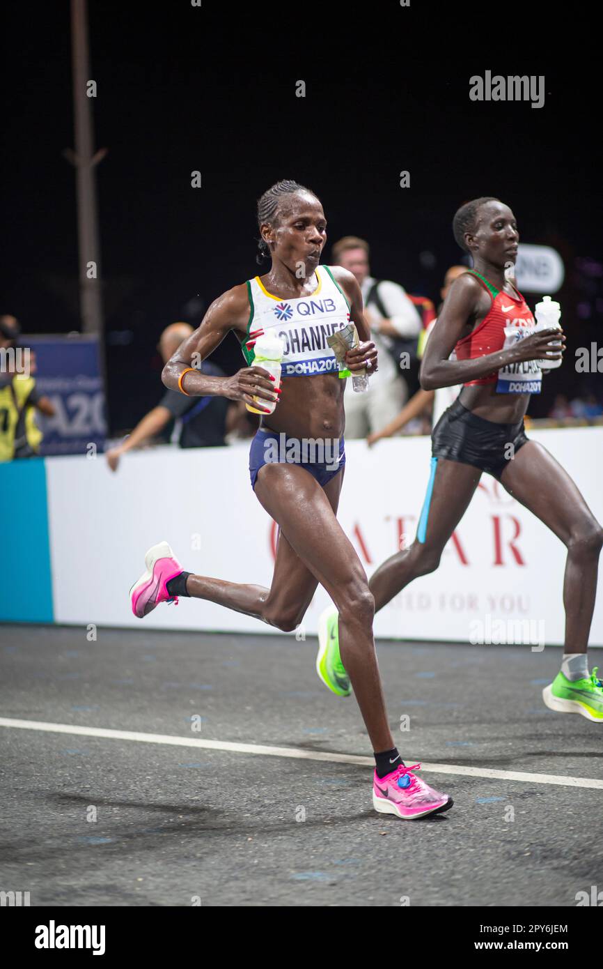 Lonah Chemtai SALPETER participating in the Doha 2019 World Athletics ...