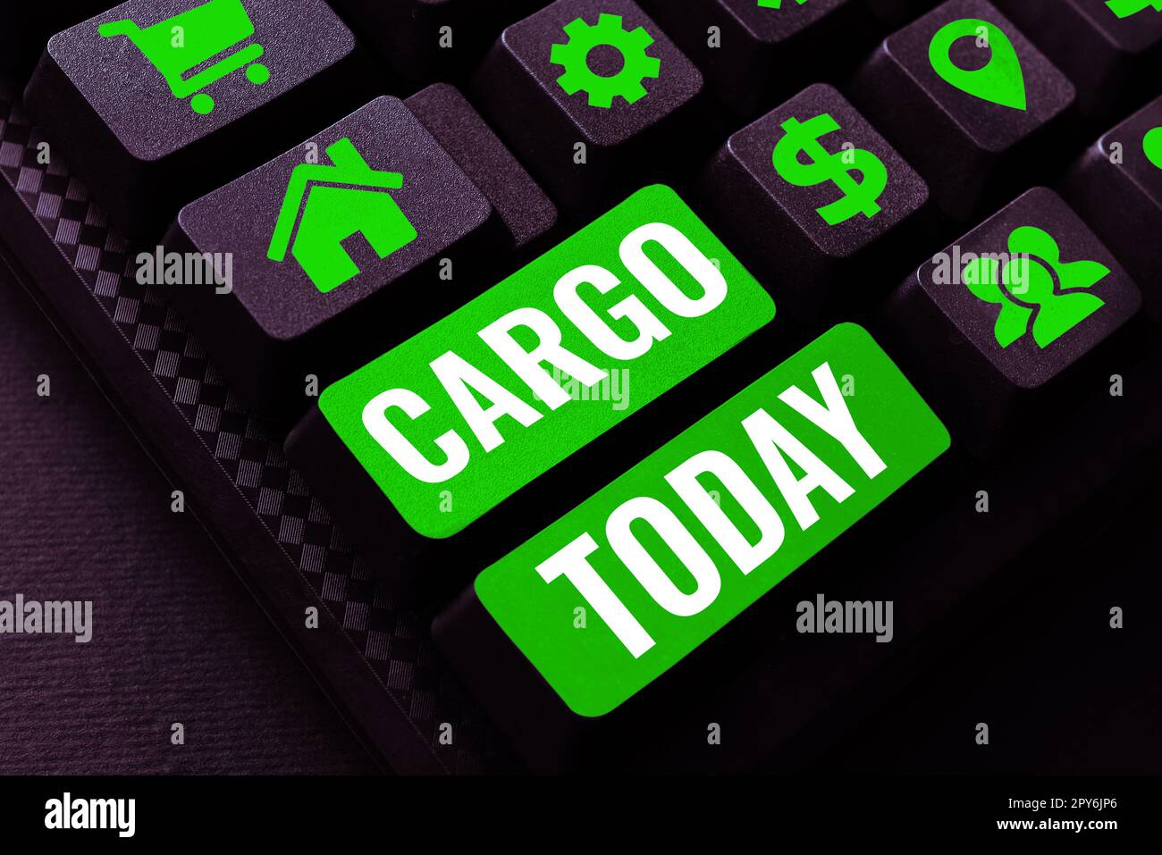 Writing displaying text Cargo. Concept meaning The goods Merchandise ...