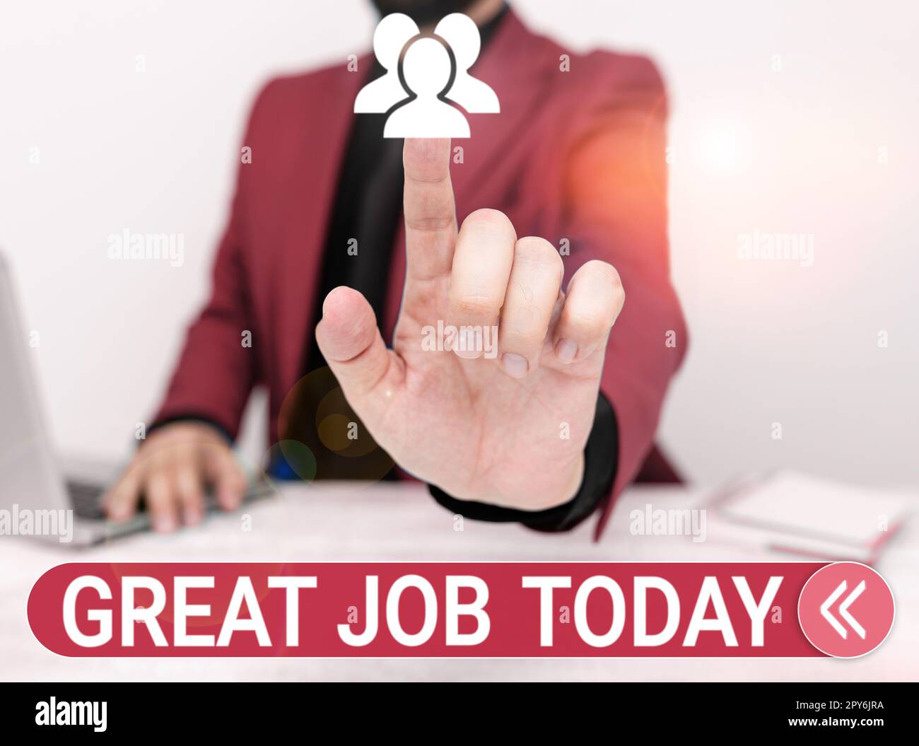 Text sign showing Great Job Today. Business approach used praising ...