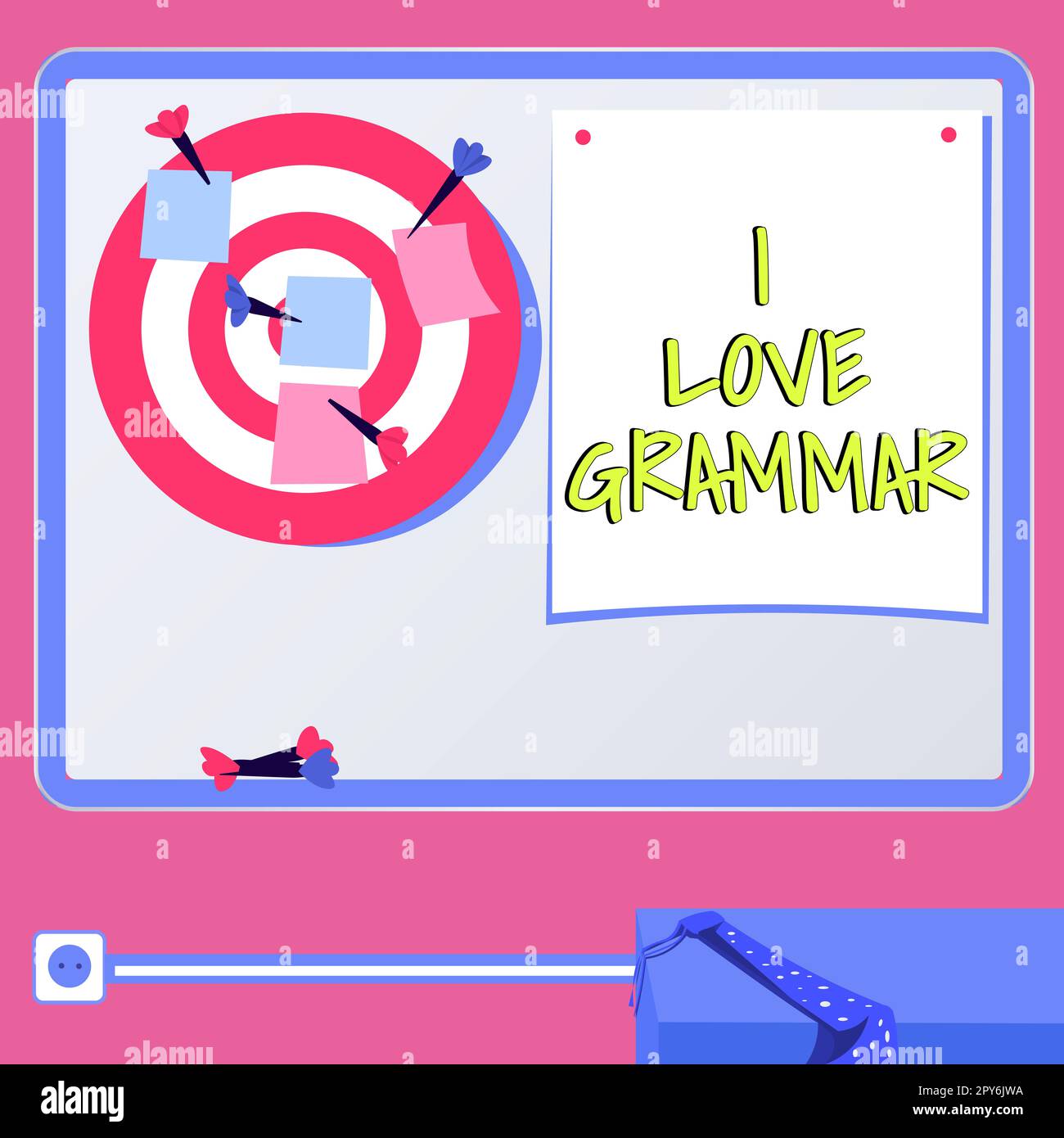 Handwriting text I Love Grammar, Conceptual photo act of admiring ...