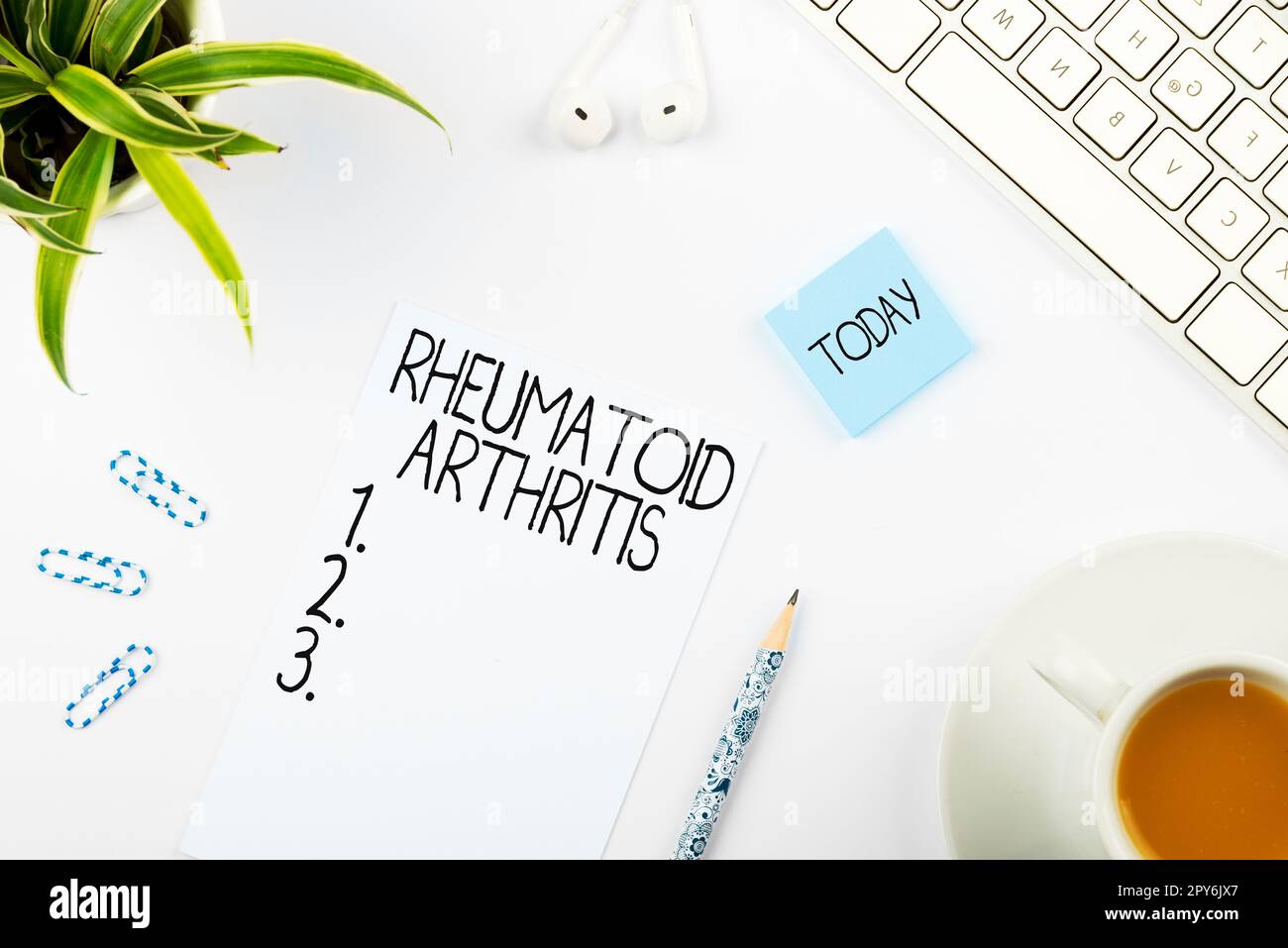Handwriting text Rheumatoid Arthritis. Business concept autoimmune ...