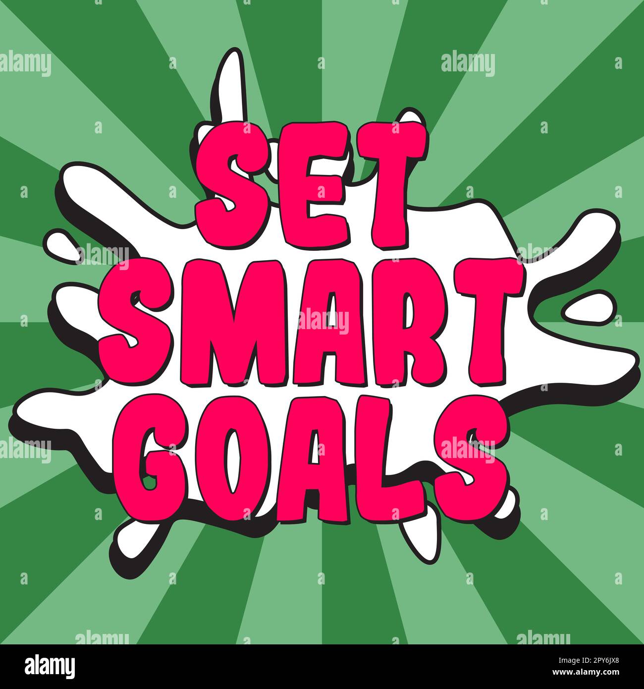 Hand writing sign Set Smart Goals. Internet Concept Establish ...