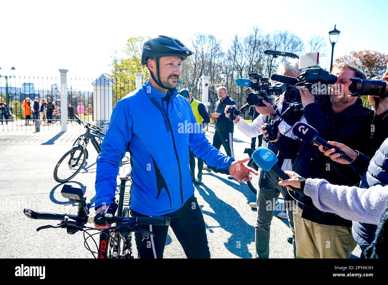 Oslo 20230321.Crown Prince Haakon took part in the opening of this year's Cycle to Work campaign ...