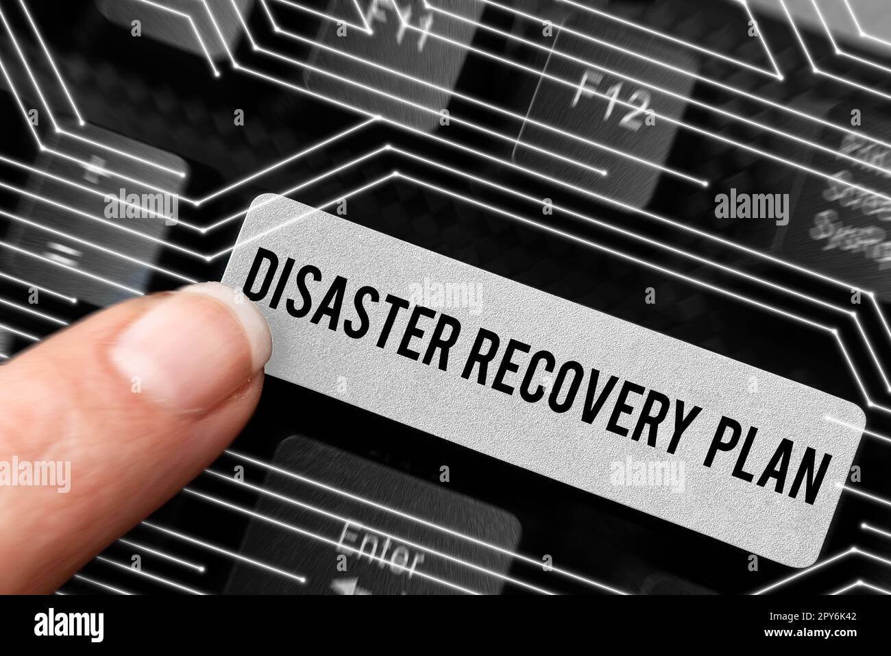 Hand writing sign Disaster Recovery Plan. Business showcase having ...