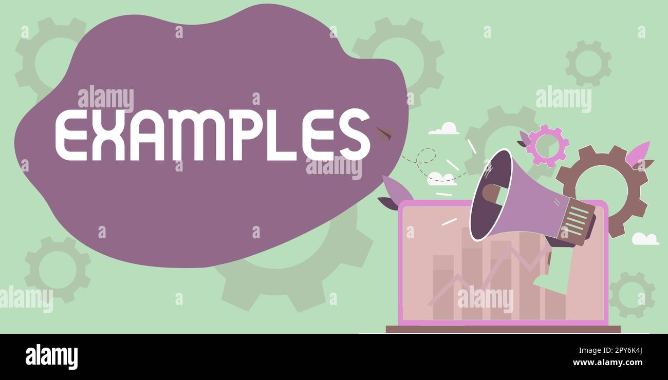 Hand writing sign Examples. Internet Concept photo Sample Model to ...